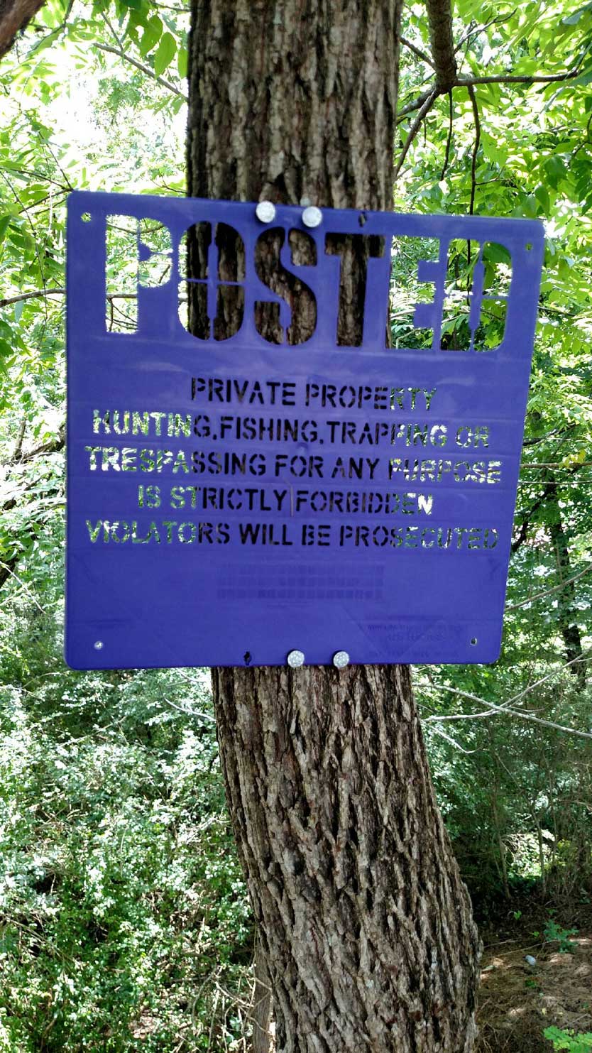 Purple Extra Durable Polymer Sign – No Trespassing Signs