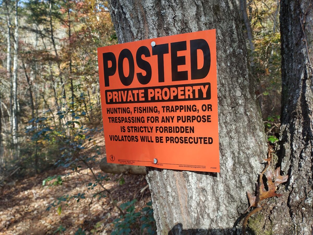 Posted Private Property Sign Yellow Semi-Rigid POLY – No Trespassing Signs