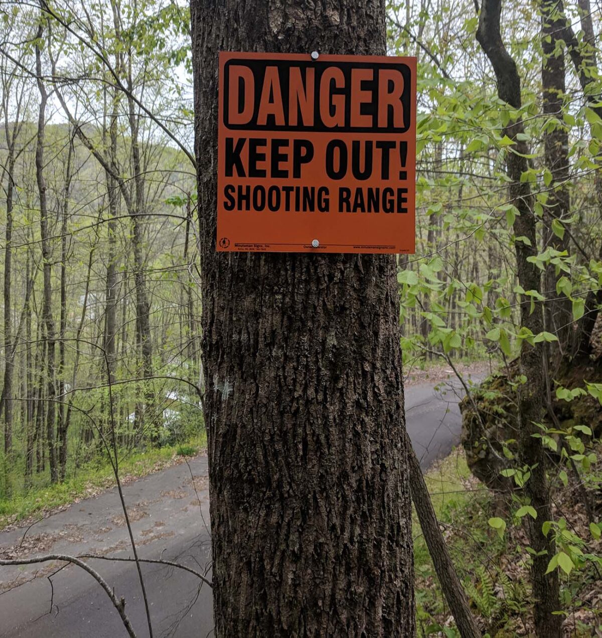 Danger Keep Out Shooting Range Orange ALUMINUM Sign – No Trespassing Signs