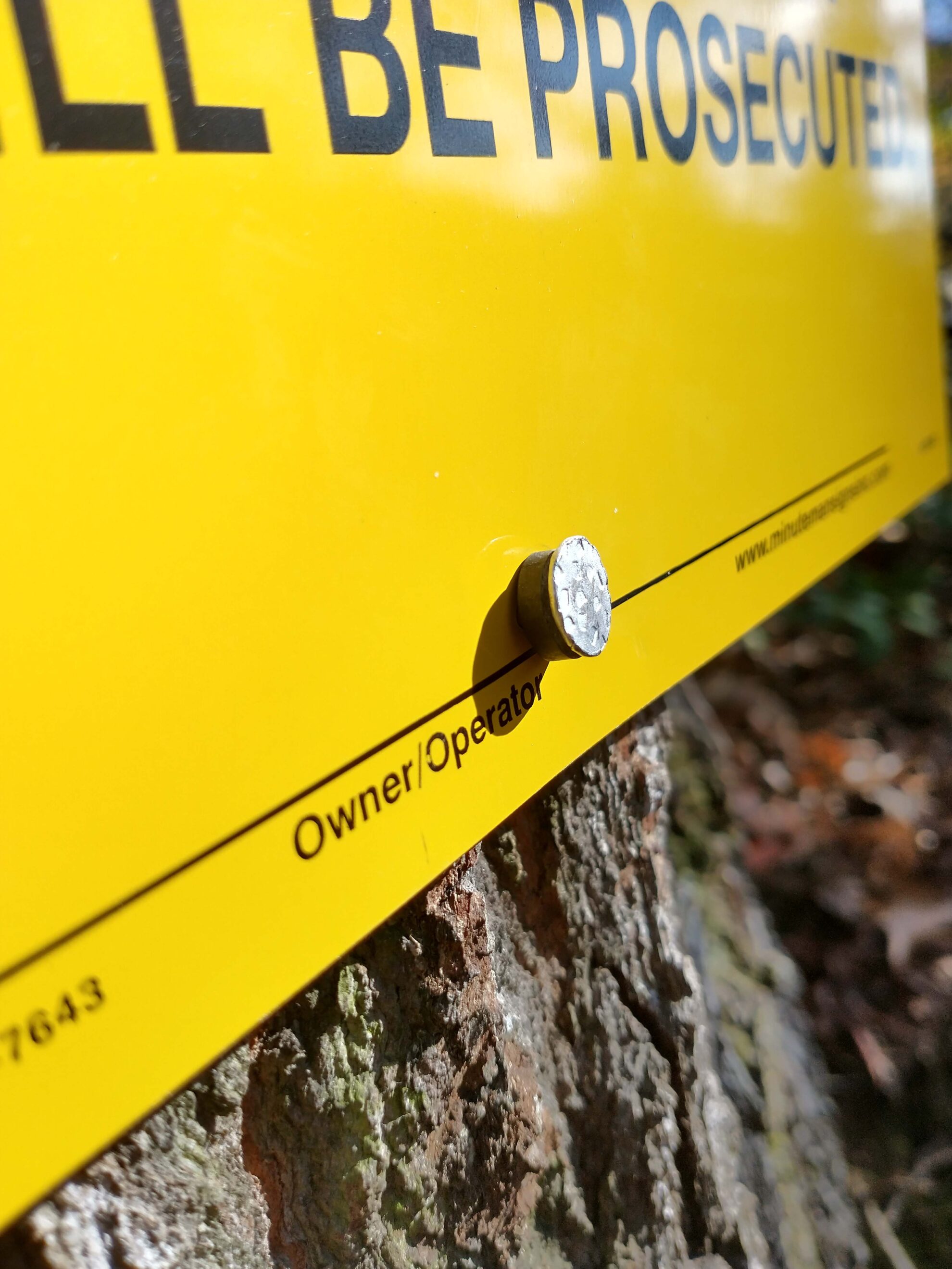 Minuteman Original Posted Hunting, Fishing or Trespassing Yellow ...