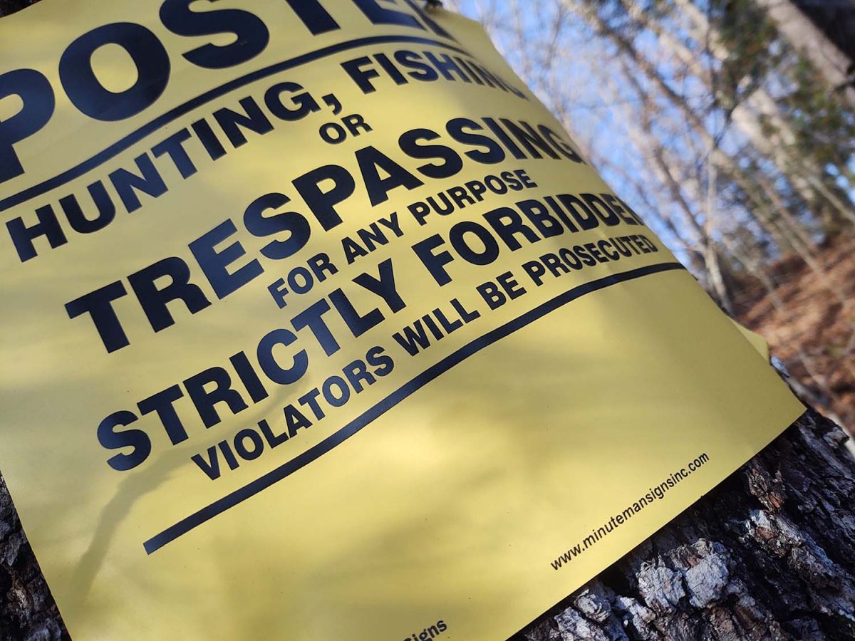Yellow Heavy Gauge Flexible Vinyl Posted Sign – No Trespassing Signs