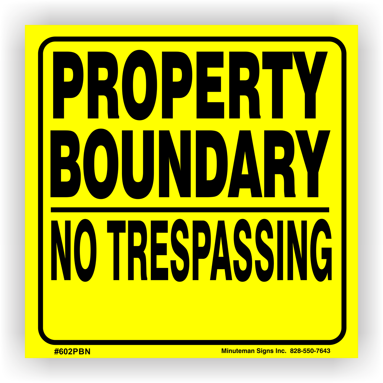 Square Boundary Marker Trespassing Posted Sign No Trespassing Signs