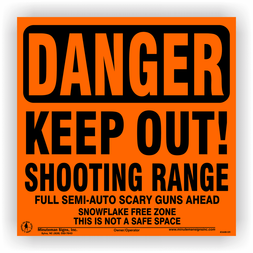 Danger Keep Out Shooting Range Orange ALUMINUM Sign – No Trespassing Signs