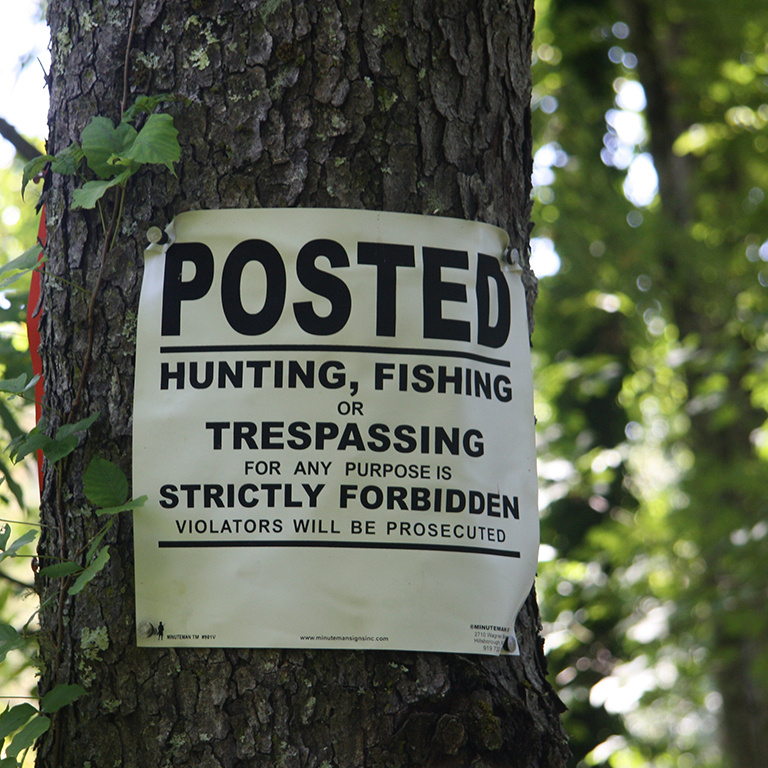 Posted Hunting, Fishing Prohibited Without Entry Permit NC Wildlife ...